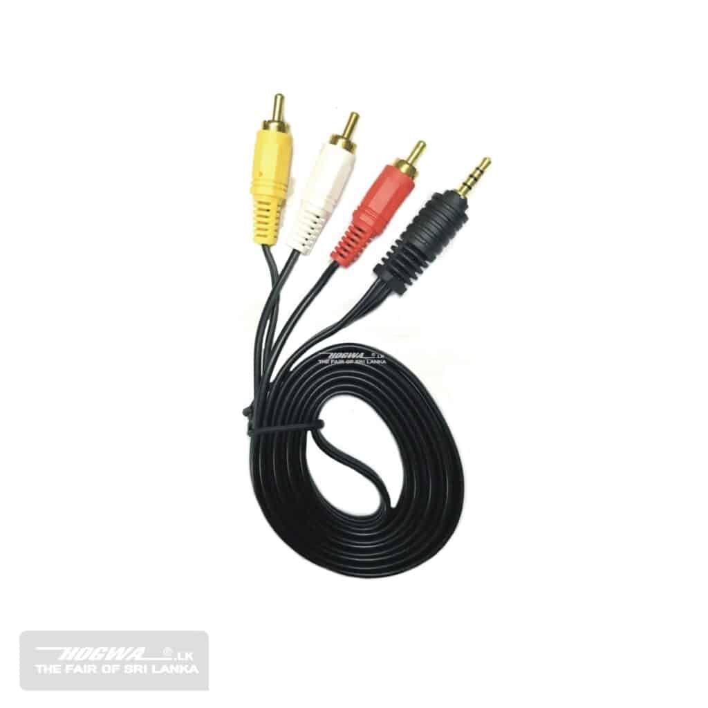 3.5mm TO 3RC CORD - COMBO JACK TO AV - 3.5mm TO AV CORD - Chinahub.lk